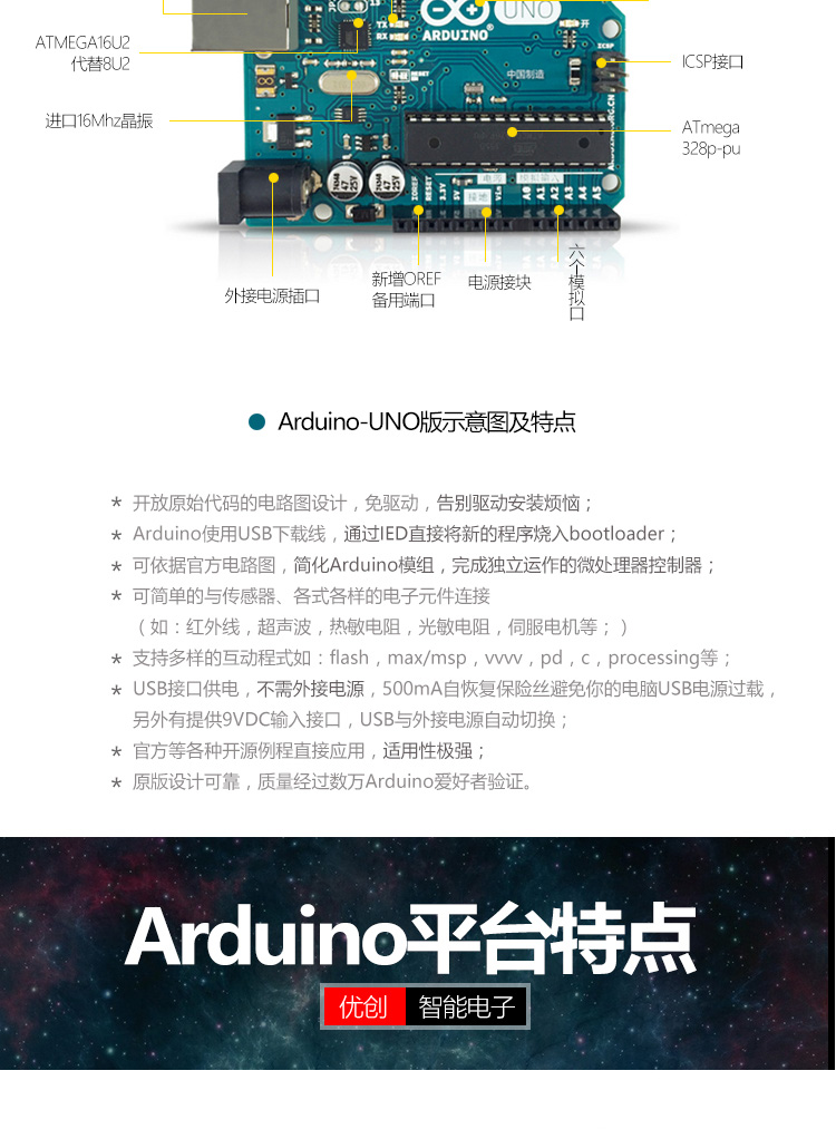 arduino uno r3套件 arduino入门套件 arduino uno R3开发板套件-阿里巴巴