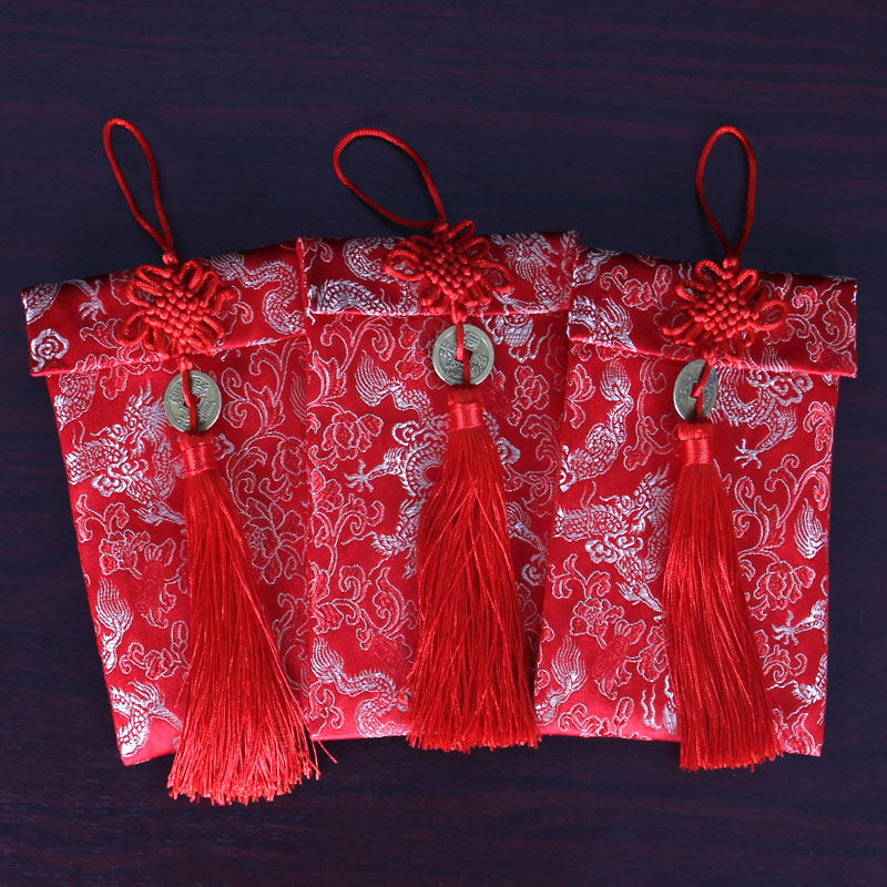 Wedding Supplies Big Red Packet Bag Chinese Style Brocade Cloth ...