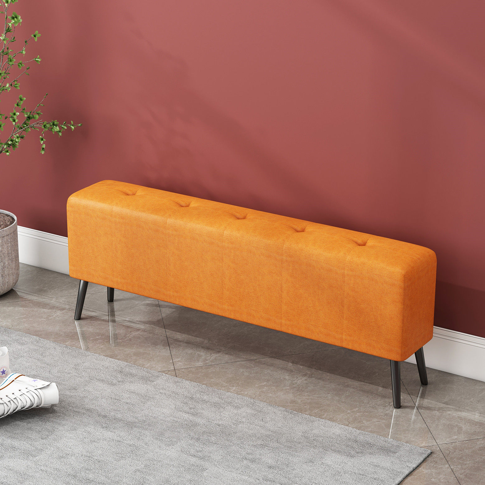 [USD 50.48] Shoe stool for household door ultra narrow small 20cm wide ...