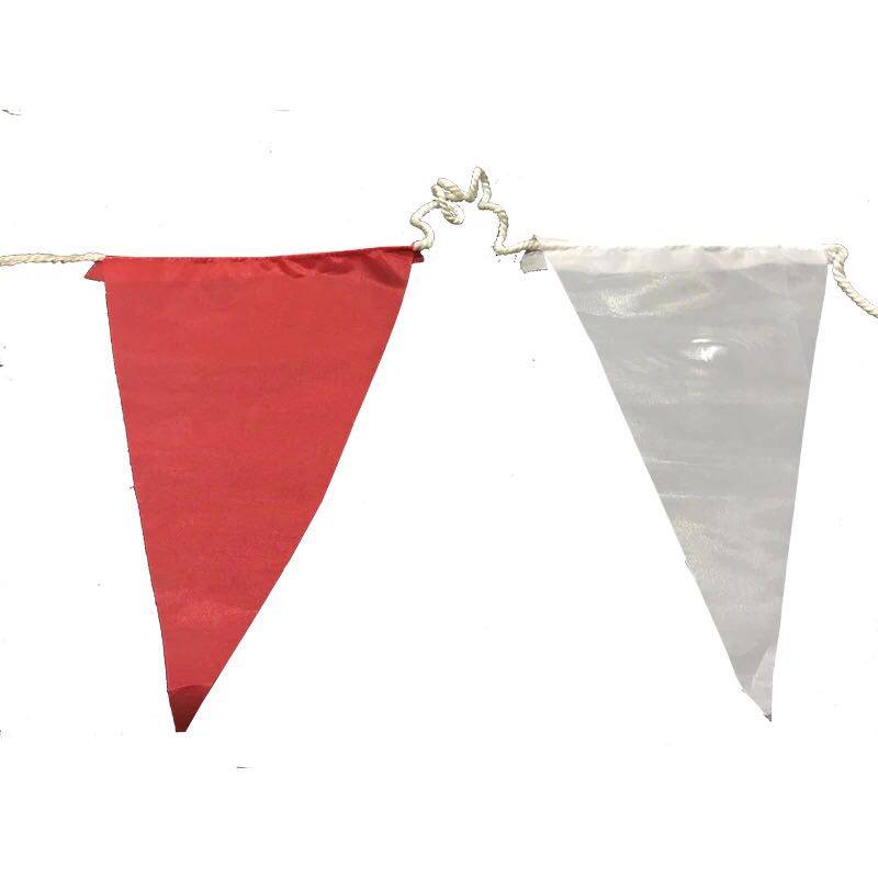 [USD 6.23] Outdoor thickened rope red and white flag string flag ...