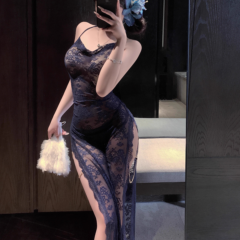 內衣女情調趣味暴擊服性感情緒睡衣大尺碼旗袍高開叉情侶趣味qqny套-Taobao