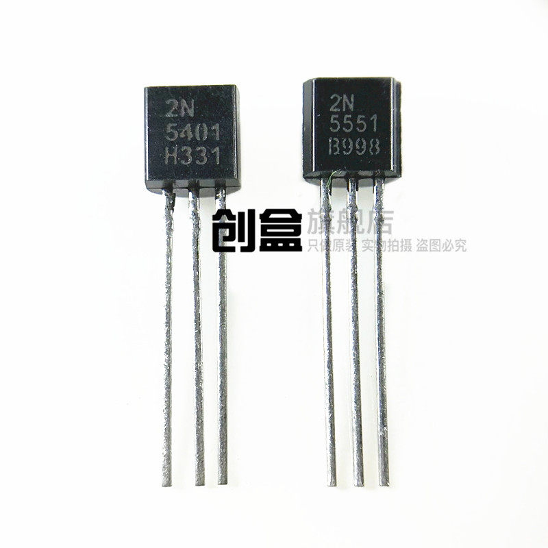 New original 2N5401 2N5551 -150 160V -500 600mA in-line triode