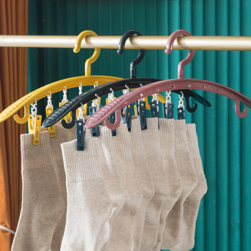 [USD 20.43] Multi-clip Drying Rack Home Drying Sock Rack Student ...