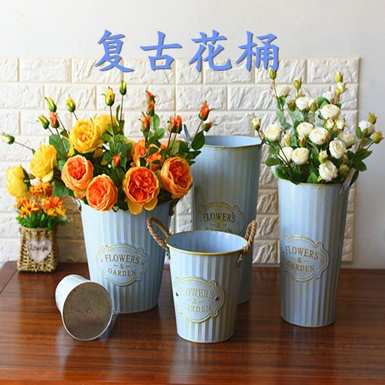 Round special wake-up flower bucket Household large living room ...
