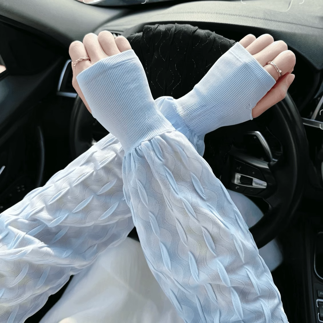 2025 new women's sun protection ice sleeves - summer ribbed cuff, loose ...