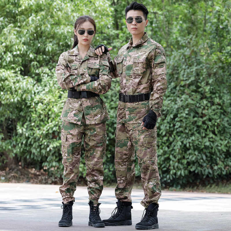 New authentic cpu camouflage suit set for men, spring/summer combat ...