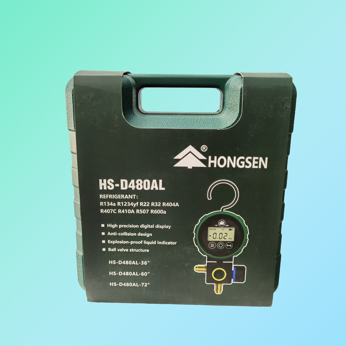 鸿森数字显示空调加氟表数显冷媒压力表HS-DVS60-101A/HS-D480AL-阿里巴巴