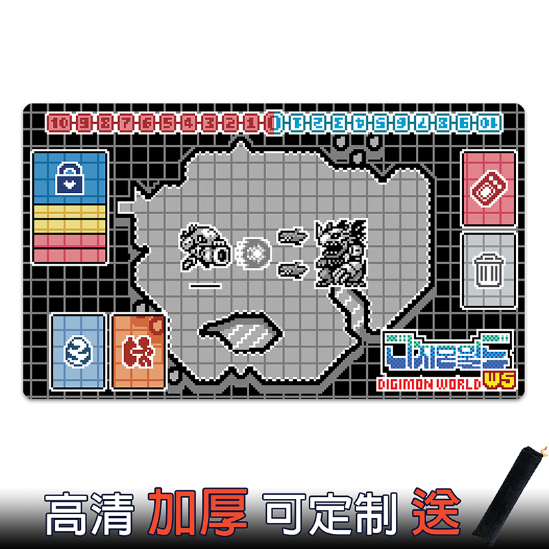 DTCG卡垫数码宝贝卡牌垫像素对战桌游垫子Digimon Playmat diy