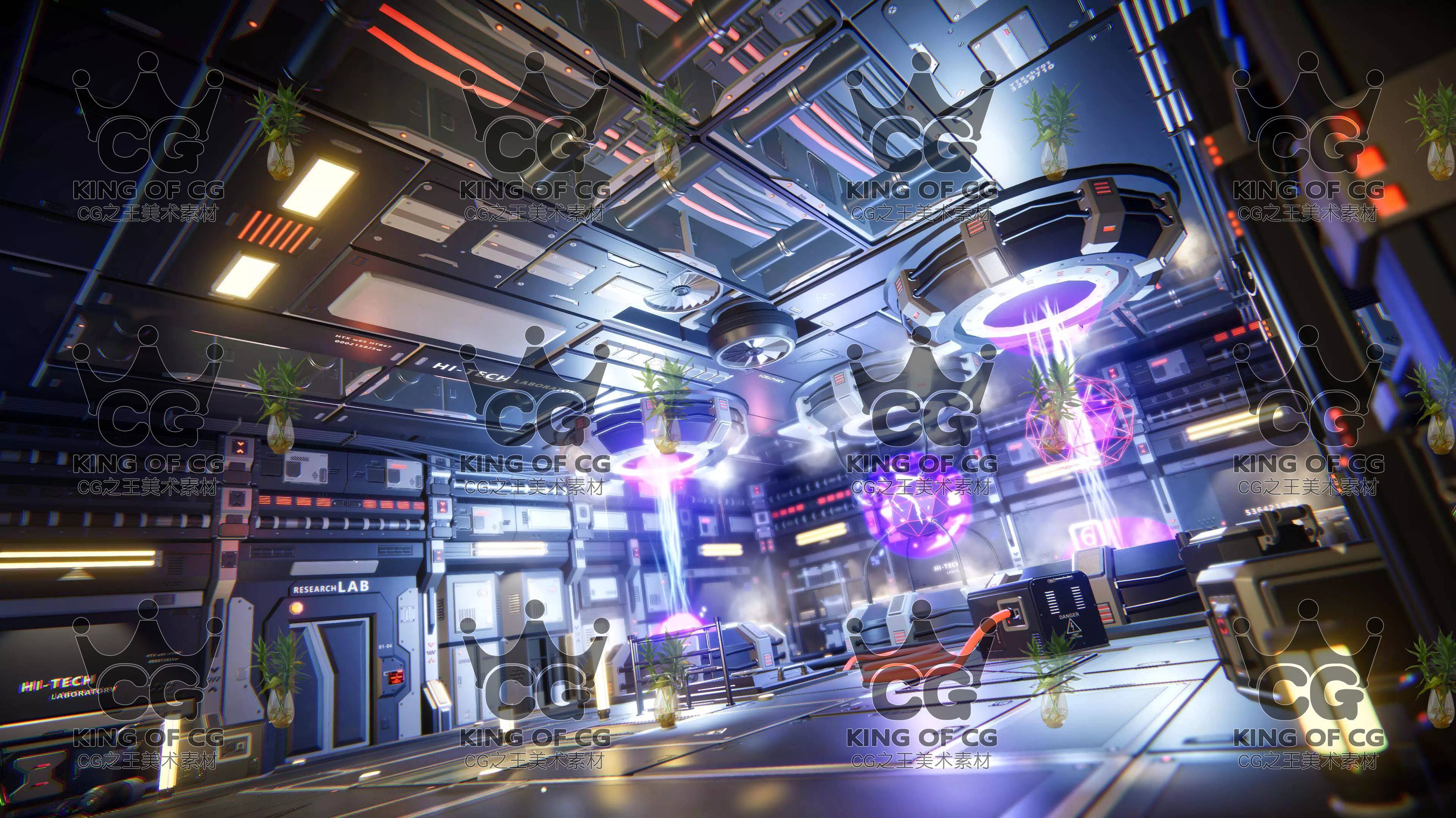 Unity3D科幻赛博朋克走廊环境场景STYLIZED – Sci-Fi Corridor-cg男孩