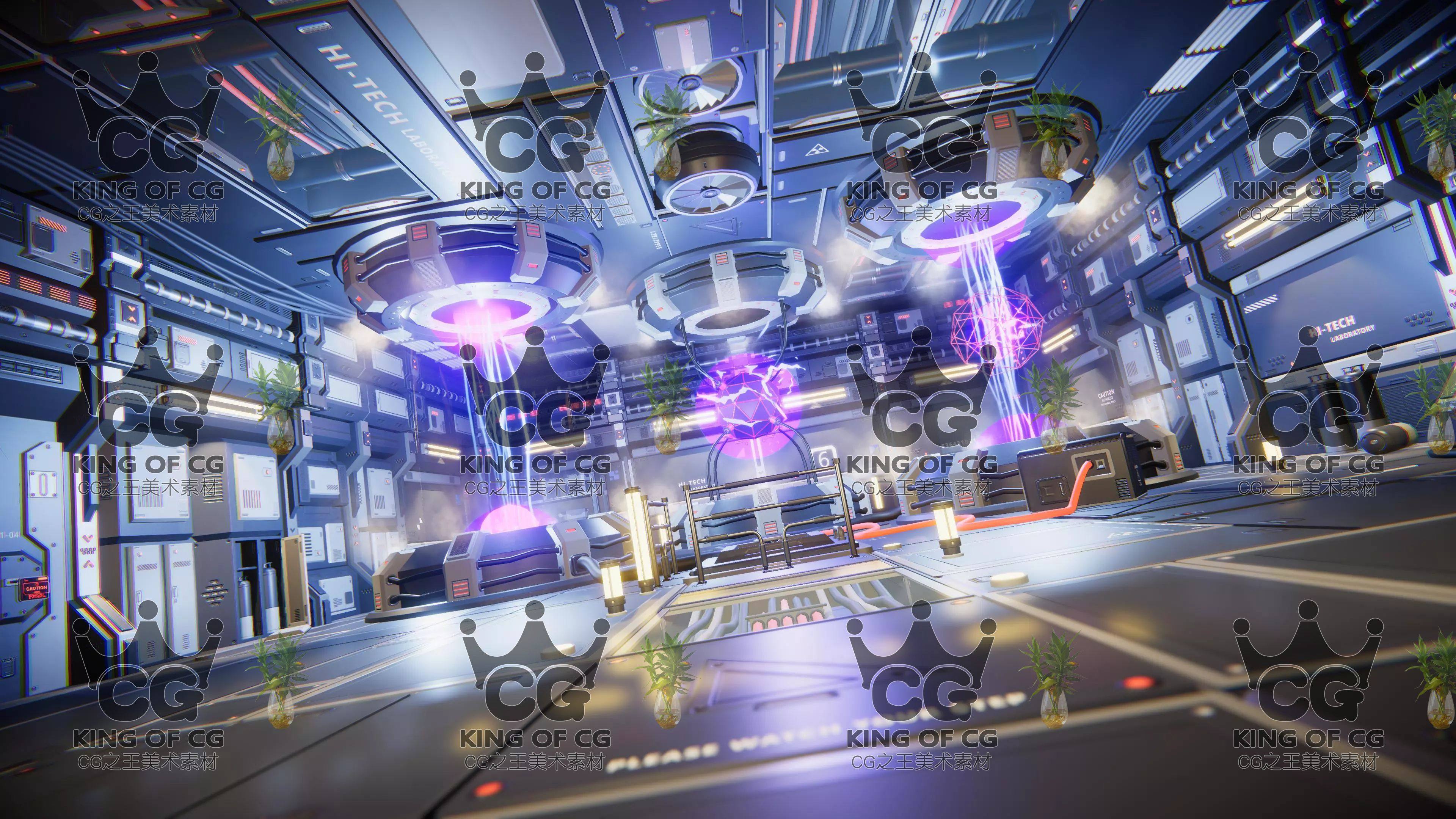 Unity3D科幻赛博朋克走廊环境场景STYLIZED – Sci-Fi Corridor-cg男孩