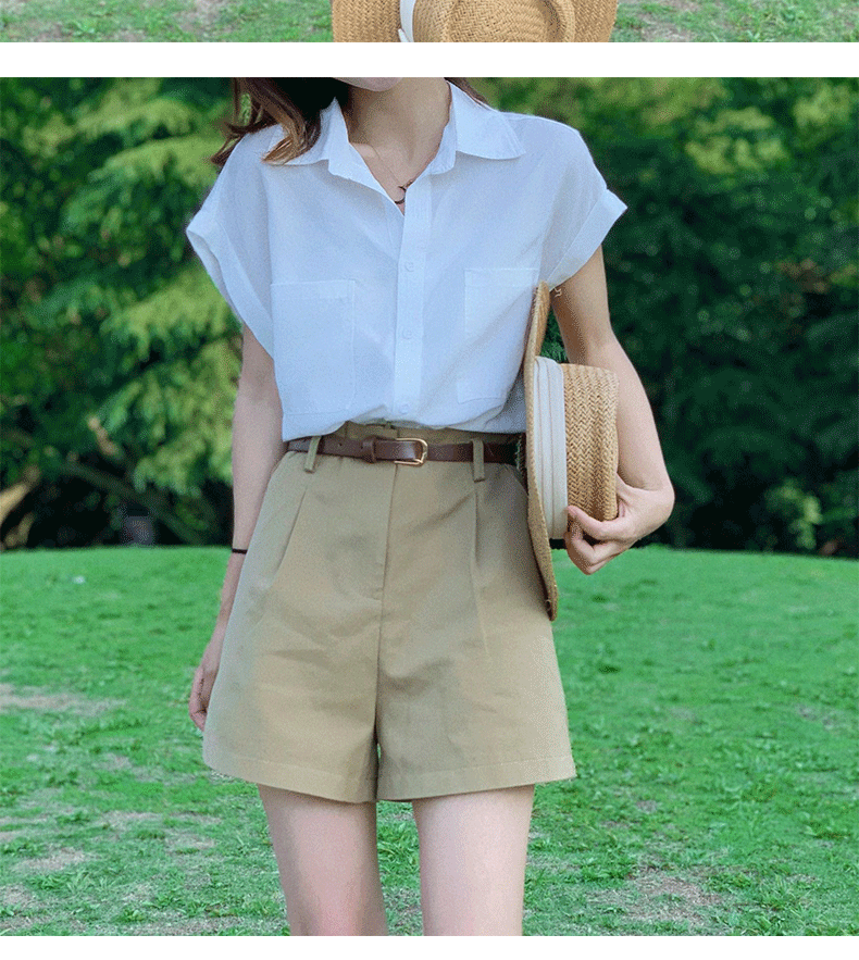 夏季轻熟感休闲时尚网红衬衫短裤两件套小香风职业套装女2023新款-阿里巴巴
