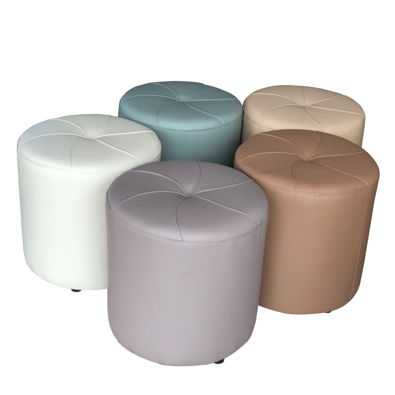 [USD 35.16] living room round leather stool sofa stool changing shoe ...