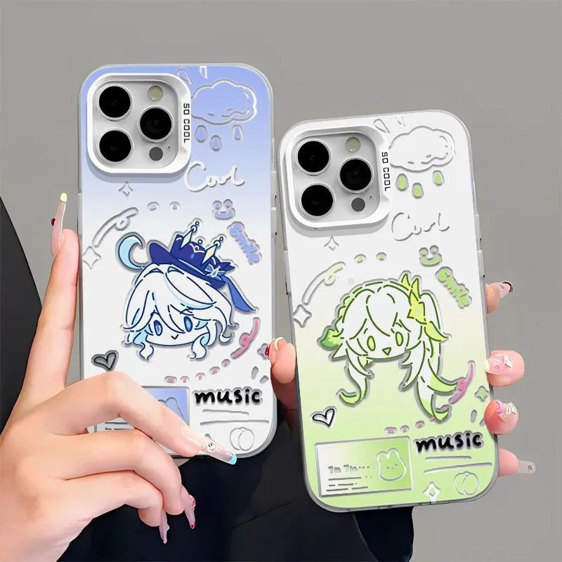 原神适用于IQOO13手机壳VIVO镭射彩银IQ0012芙宁娜11s散兵魈10pro爱酷iq009钟离玛薇卡iqoo8/7pro保护por壳套