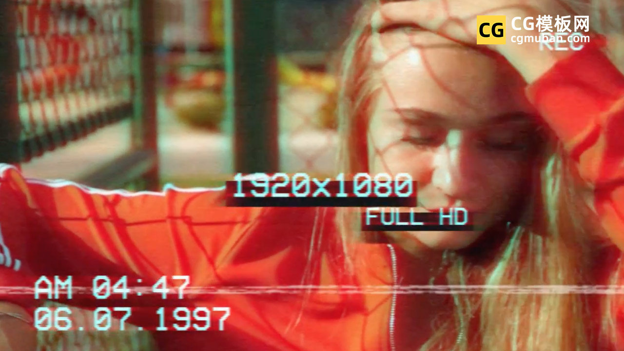 PR模板-8090年代VHS复古磁带播放效果Pr特效片头模板-Vhs-Intro - CG模板网