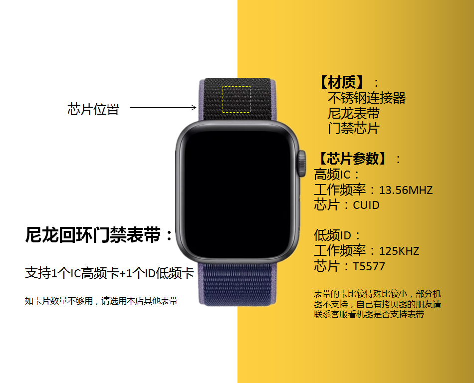 Apple Watch NFC门卡表带，解锁新生活！IWATCH尼龙回环表带，让你的苹果手表变身智能门禁钥匙！-智能手表手环表带-淘宝好物网