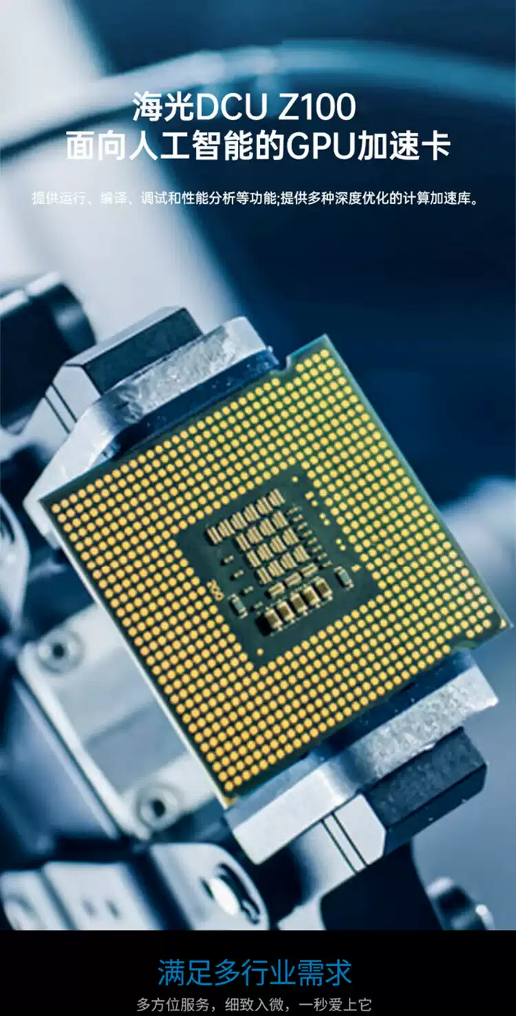 海光DCU Z100国产GPU算力处理器 信创专用AI深度计算32G显存显卡