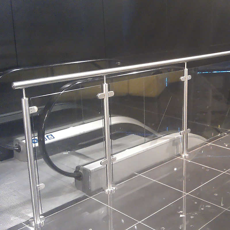 [USD 6.88] 304 stainless steel pillar balcony corridor glass guardrail ...