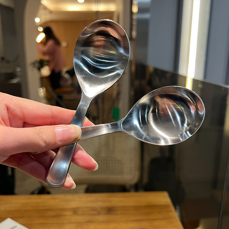3ZBY【老板自留款漂亮】18/10不锈钢韩版短柄喝汤勺西餐勺子不锈-阿里巴巴