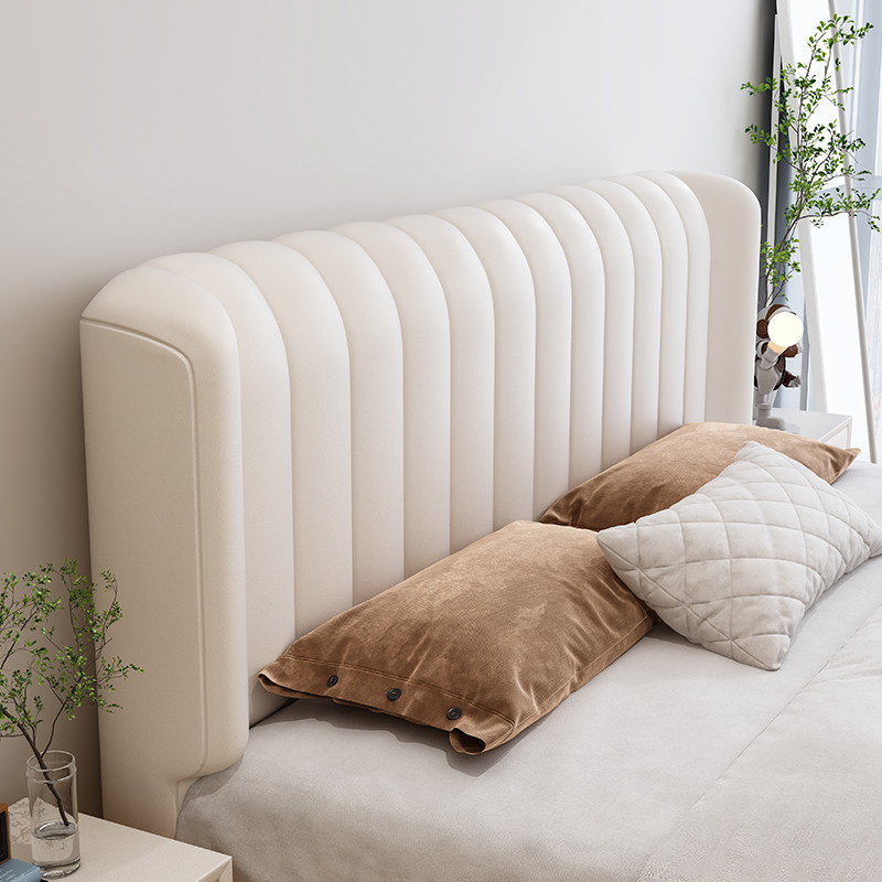 [USD 195.45] The first layer of calfskin real leather bed is modern ...