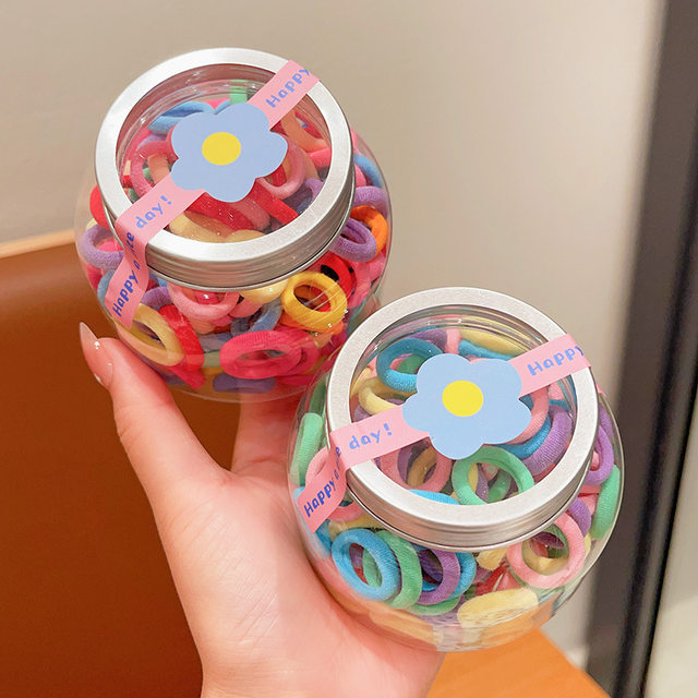 Children's hair loops are strong and elastic, not hurt, girls tie their ...