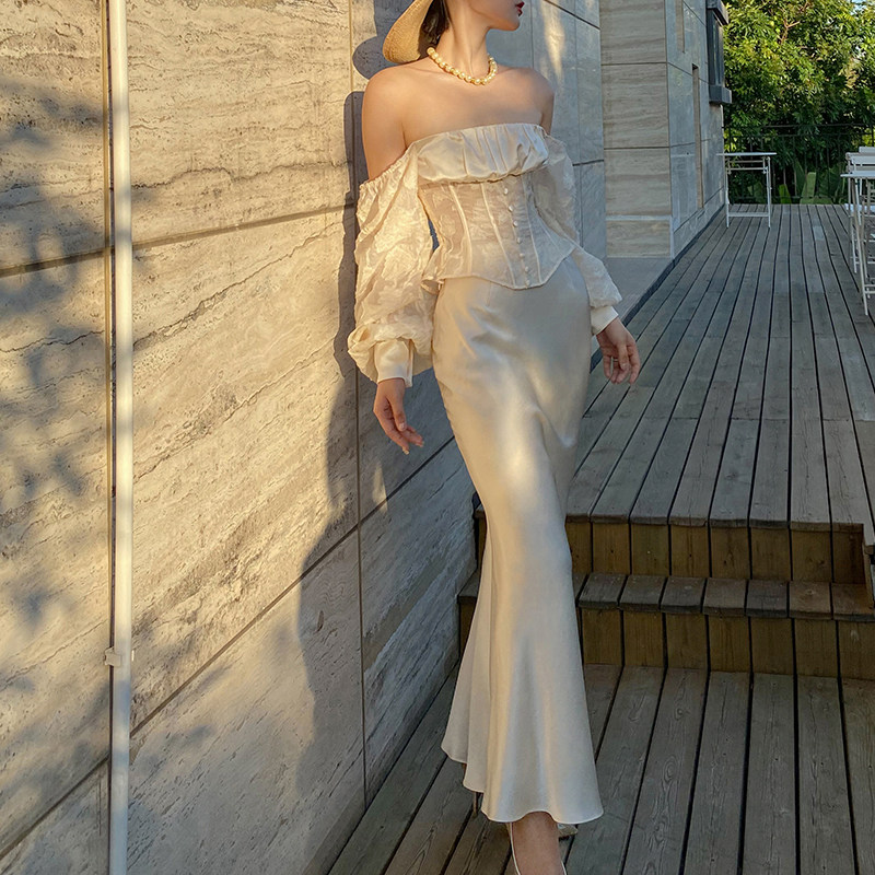 XIAOLI Vintage Bubble Sleeve Corset Top - Bohointernal Store