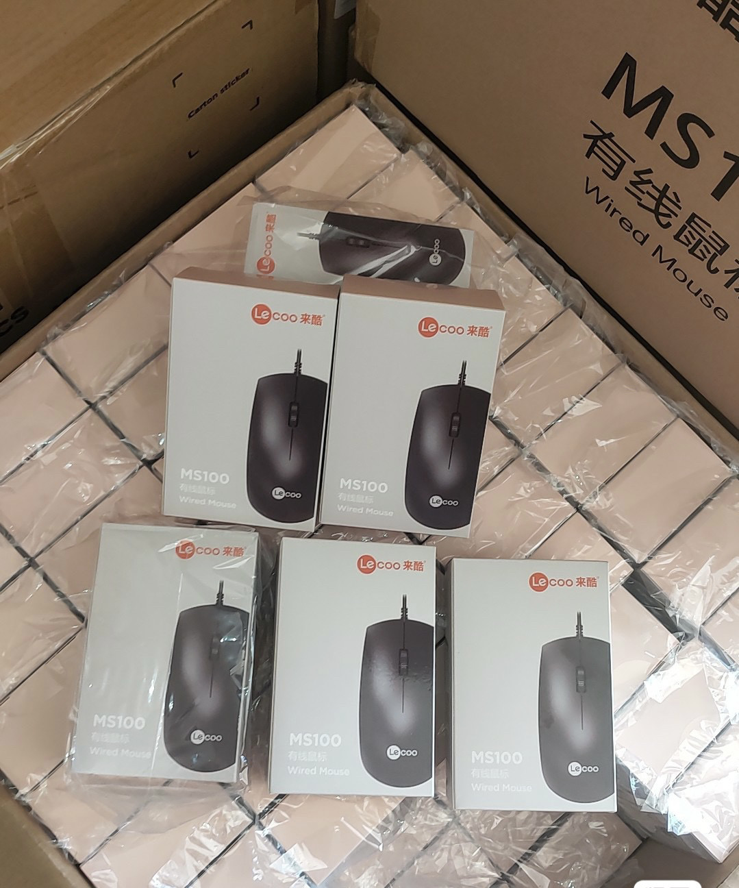 【10只—MS100】联想(Lenovo)来酷MS100有线原装鼠标笔记本通用