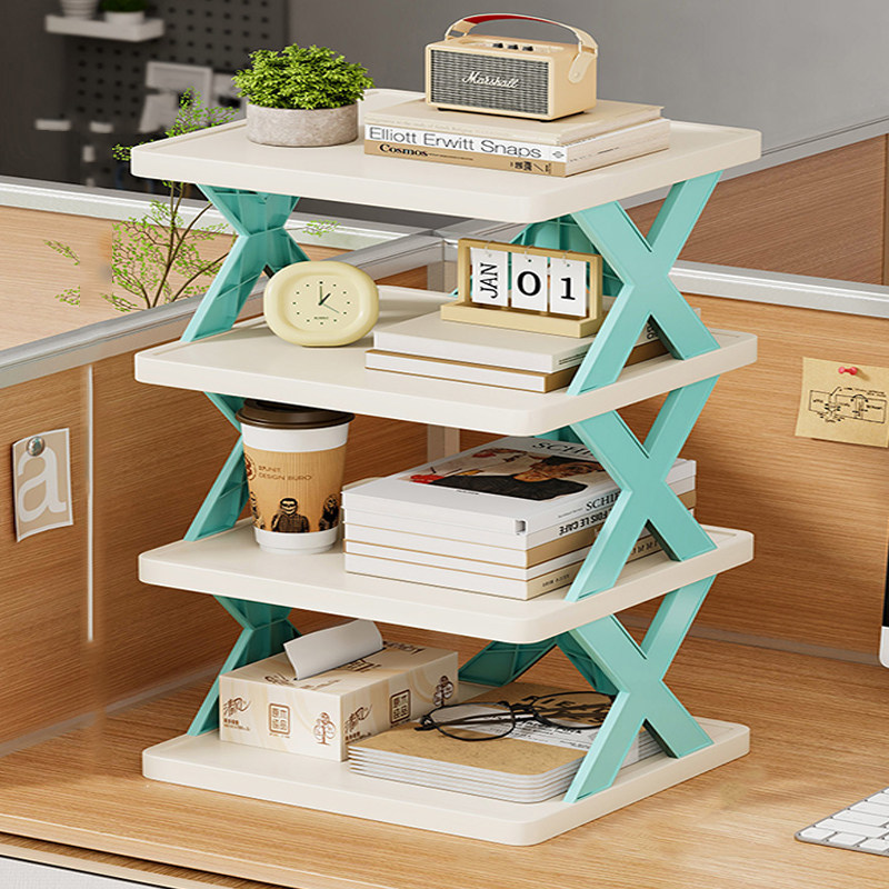 桌上书架家用学习书桌多层收纳办公室工位展示架子桌面小型置物架-Taobao