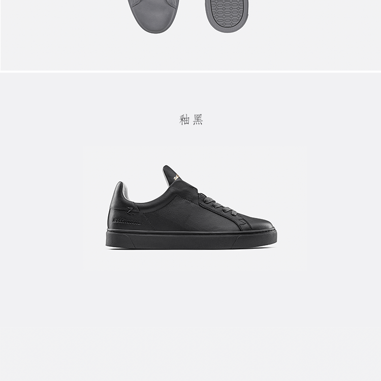 zettaranc小白鞋Z瓷Zci繫帶低幫休閒2023新款男女CP真皮增高板鞋