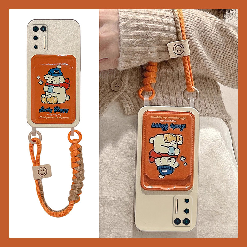 卡通帽子小狗適用堅果r2手機保護殼pro2帶r1護腕pro卡套pro2s插卡3卡包pro3一體手腕趣味超萌透明矽膠軟殼掛繩女p-Taobao