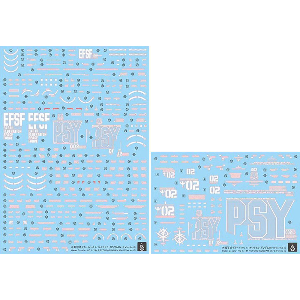 [Flam] Hg 1:144 Mrx-010 Psycho Mk-Ii Gundam (Mk2) Fluorescent Decals