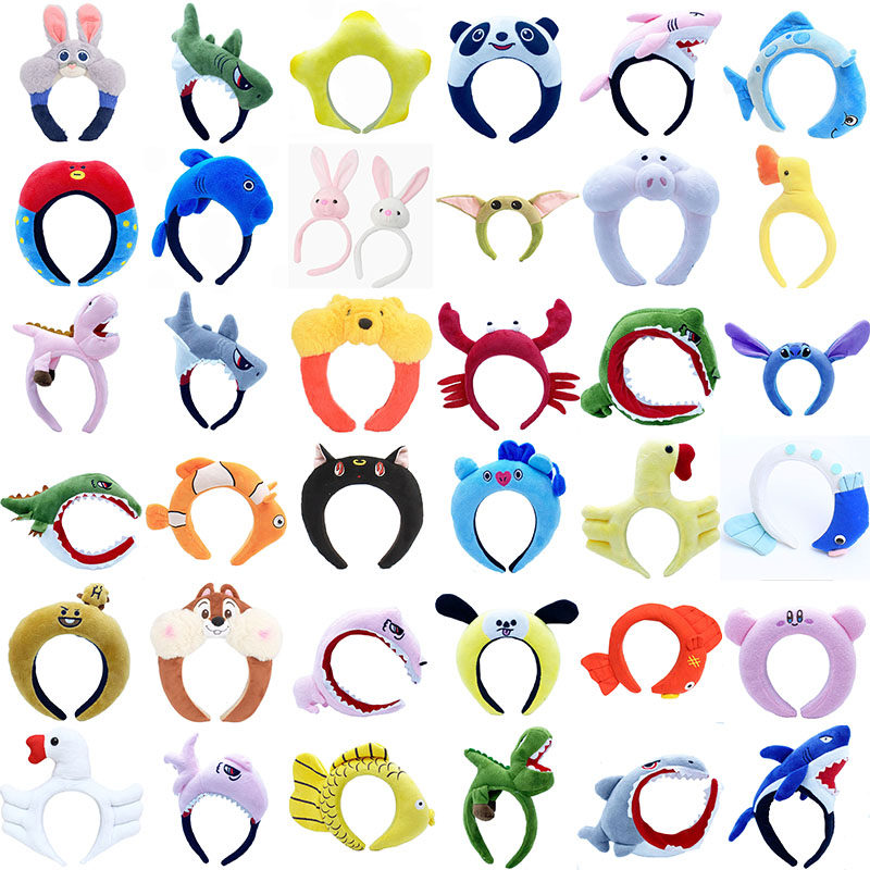 Cute cartoon headband - ocean fish, shark, dinosaur, quirky plush ...