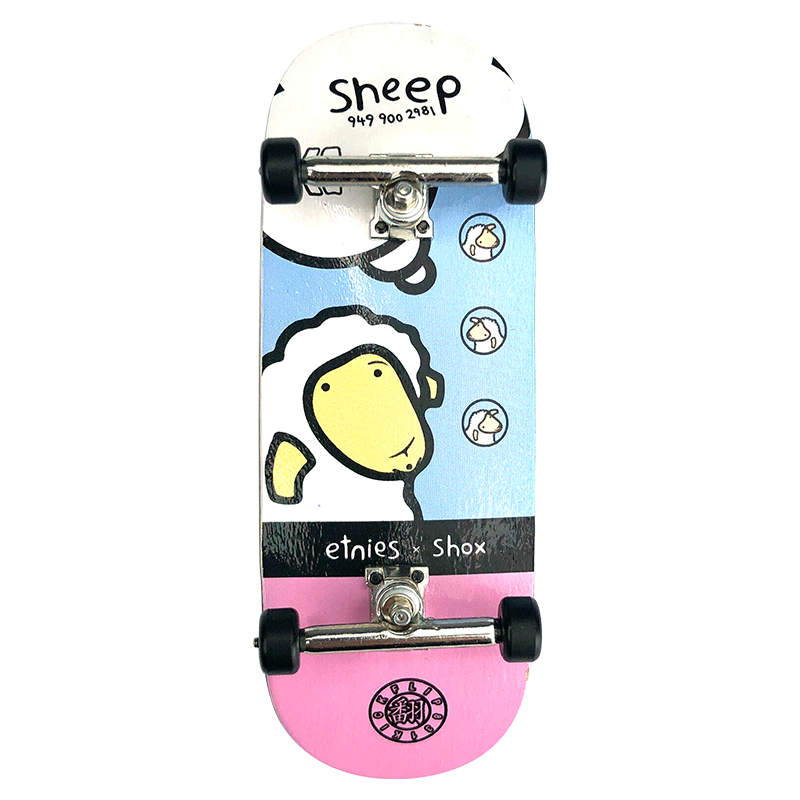 翻TEAM x SHOX聯名款滑板專業楓木雙翹中凹單軸支架組裝手指滑板-Taobao