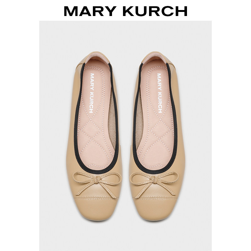 MARY KURCH浅口单鞋：春夏必备，软底舒适，平底也能美成蝴蝶结仙子！-时尚芭蕾鞋-淘宝好物网