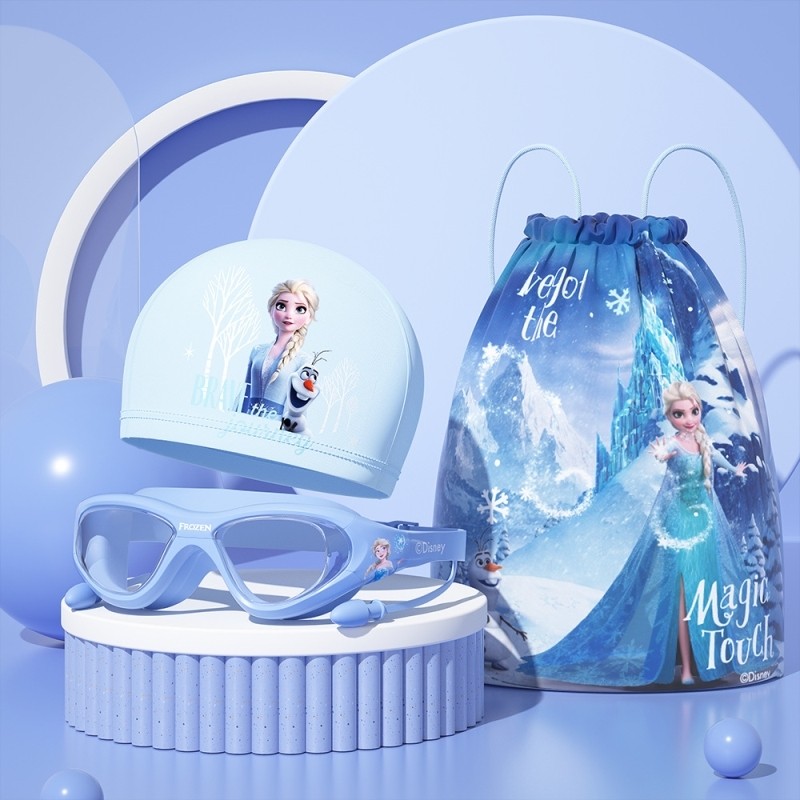 Elsa princess swim goggles, cap, and bag set - frozen gear for a ...