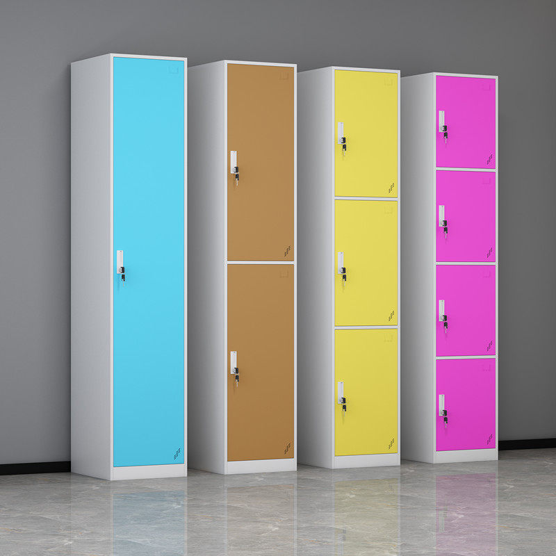 [USD 26.03] Color locker iron wardrobe single door two locker four door ...