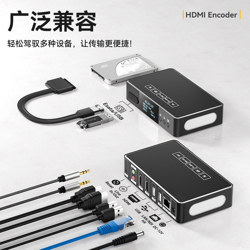 [ENC1V3P] POE+Tally HDMI编码NDI解码高清1080P SRT RTMP H265：直播神器，解锁你的专业级直播体验 ...