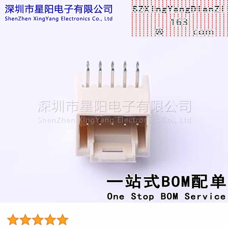 X2081WR-2x05-N0SN 2mm 2x5P弯插 间距2mm插针结构2x5P排数2每排P