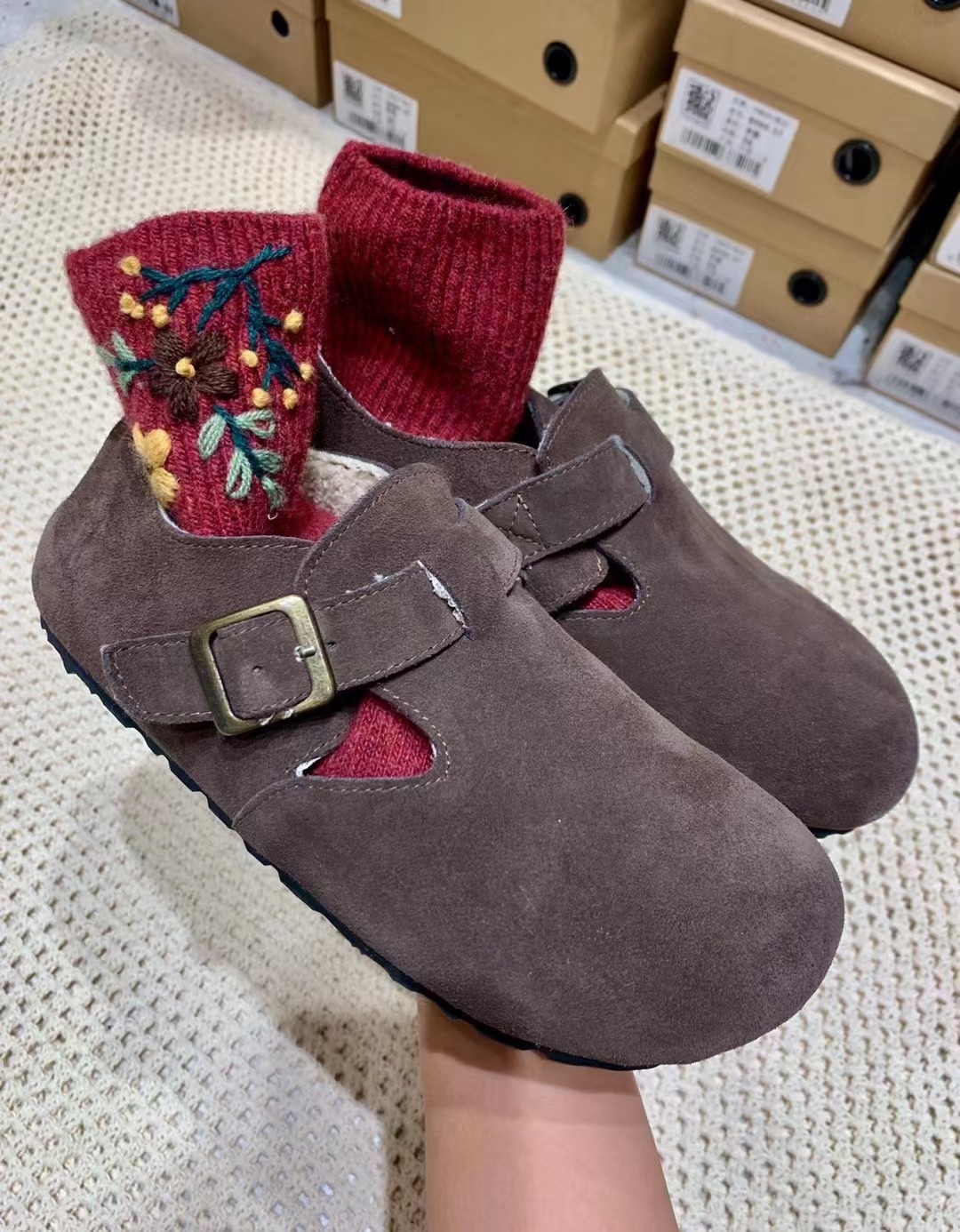 Tongbao Tombor Women's Shoes AB6-15 Retro Mori handmade round head ...