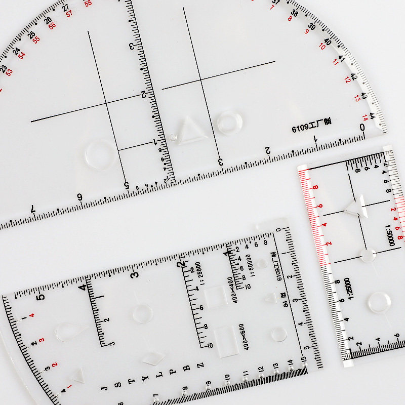 [USD 28.97] Topographic map tool kit Tactical command ruler suit chart ...