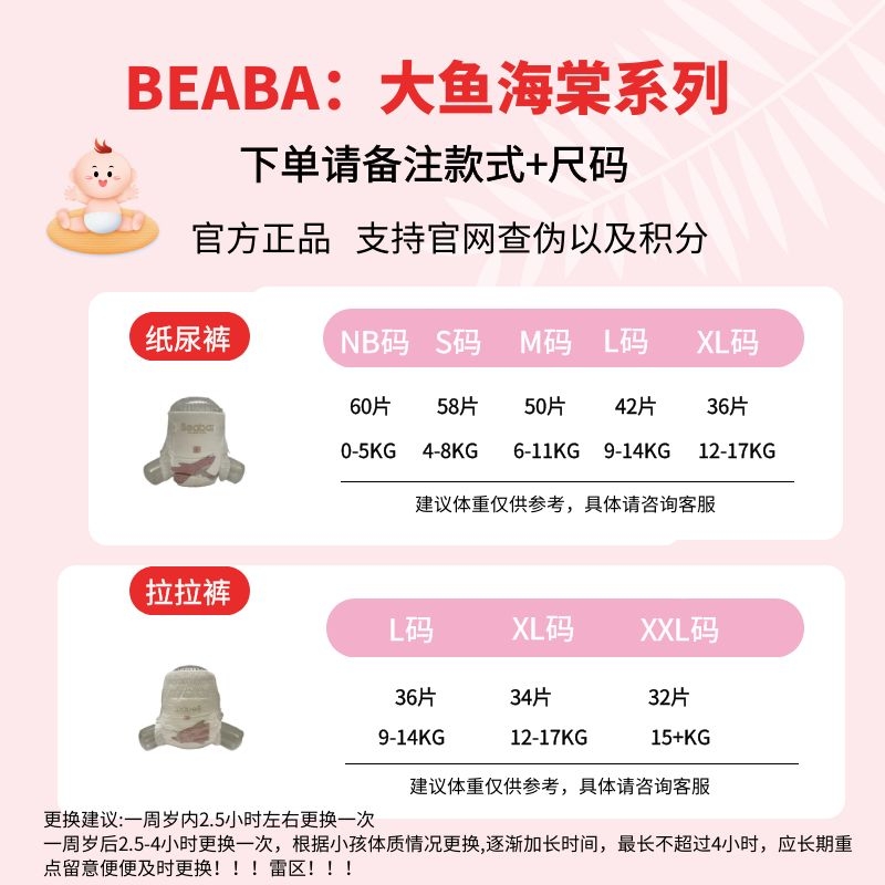 [USD 23.08] BEABA Beiba Big Fish Begonia's paper urine pants are ultra-thin and dry, baby urine ...