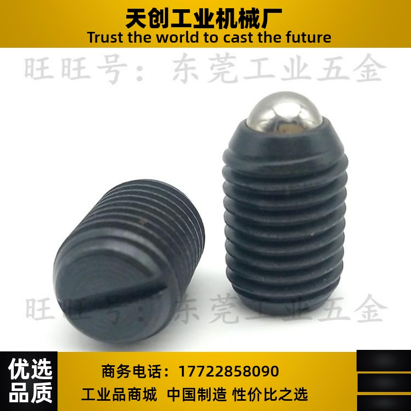 ZAJ01-M3/M4/M5/M6/M8/M10/M12/M16 定位珠 一字槽球头柱塞ZAJ05-Taobao