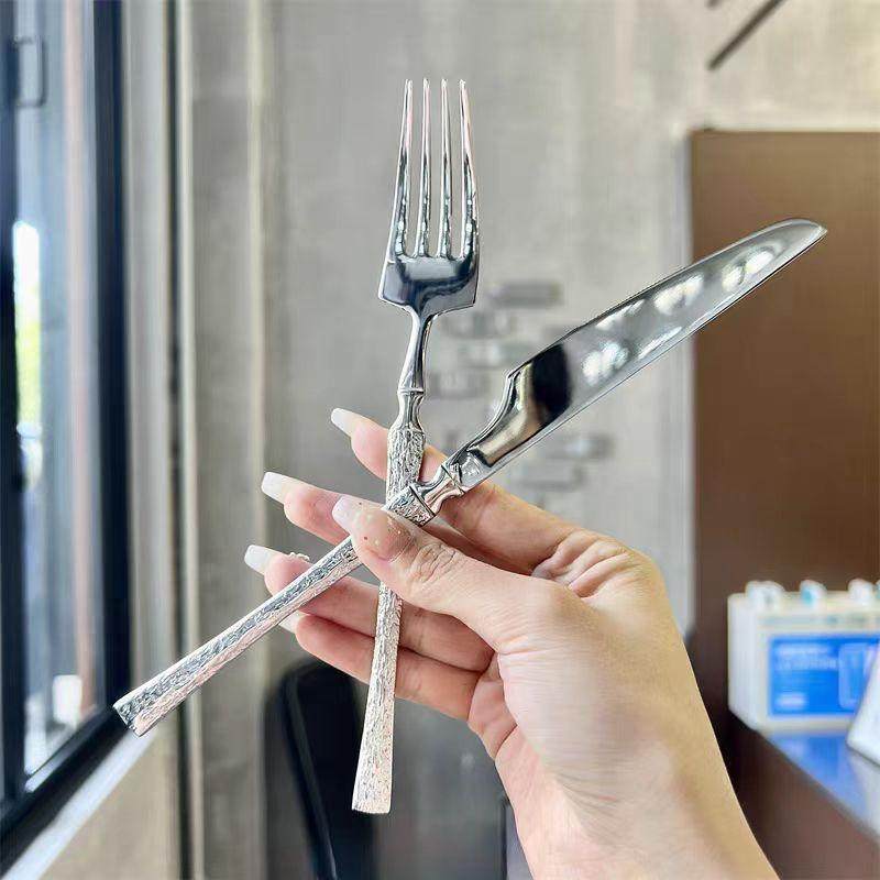 For homehigh-end hammered western knife with long-handled fork two ...