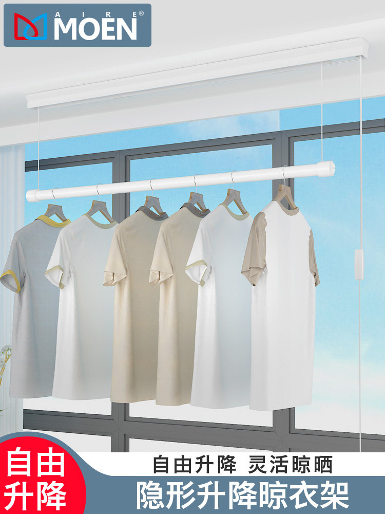 [USD 61.68] Japanese sucker invisible clothes rack balcony chamber ...