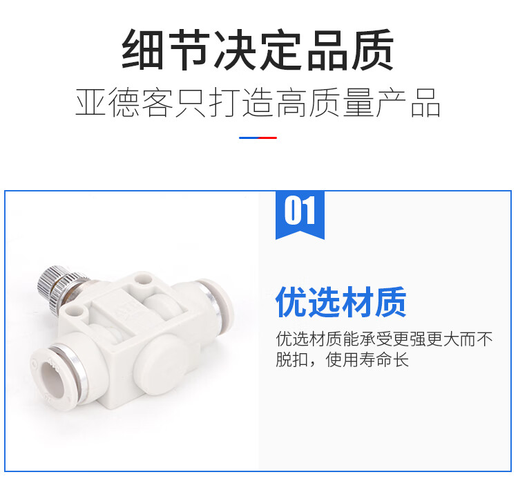 亚德客气动接头ASA/PSA4/6/8/10/12管道直通调速单向节流阀限流阀-阿里巴巴
