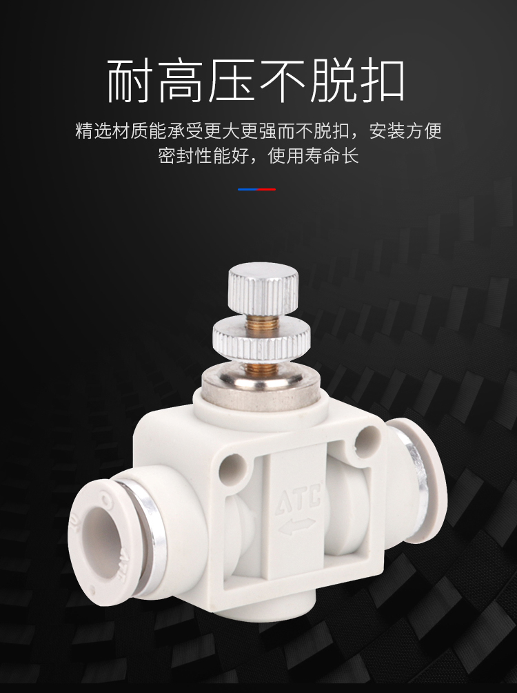 亚德客气动接头ASA/PSA4/6/8/10/12管道直通调速单向节流阀限流阀-阿里巴巴