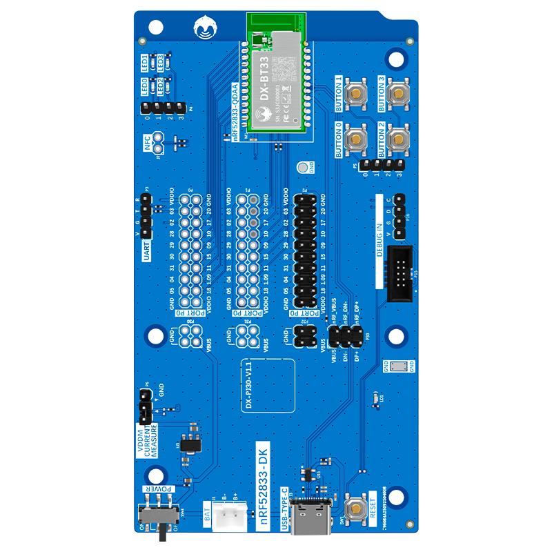 NRF52833-DK蓝牙开发板Nordic原装全套资料例程SoC NFC Zigbee