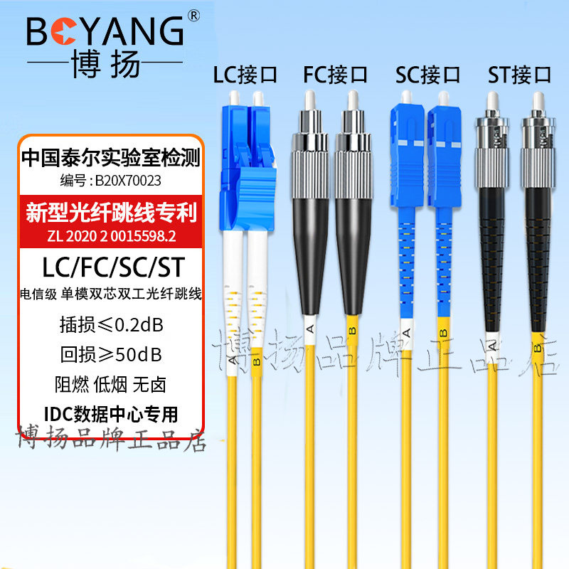 Boyang telecom-grade single-mode dual-core duplex fiber optic patch ...
