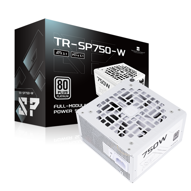 白色白金牌全模组电源供应器TR-SP750-W 750W日系电解电容ATX3.1电源