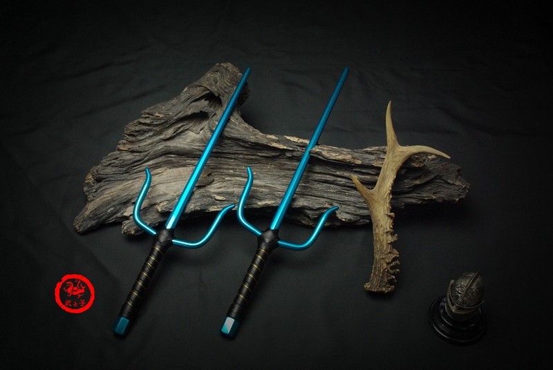 Buy Aluminum Iron Ruler Martial arts supplies SAI three strands kung fu ...