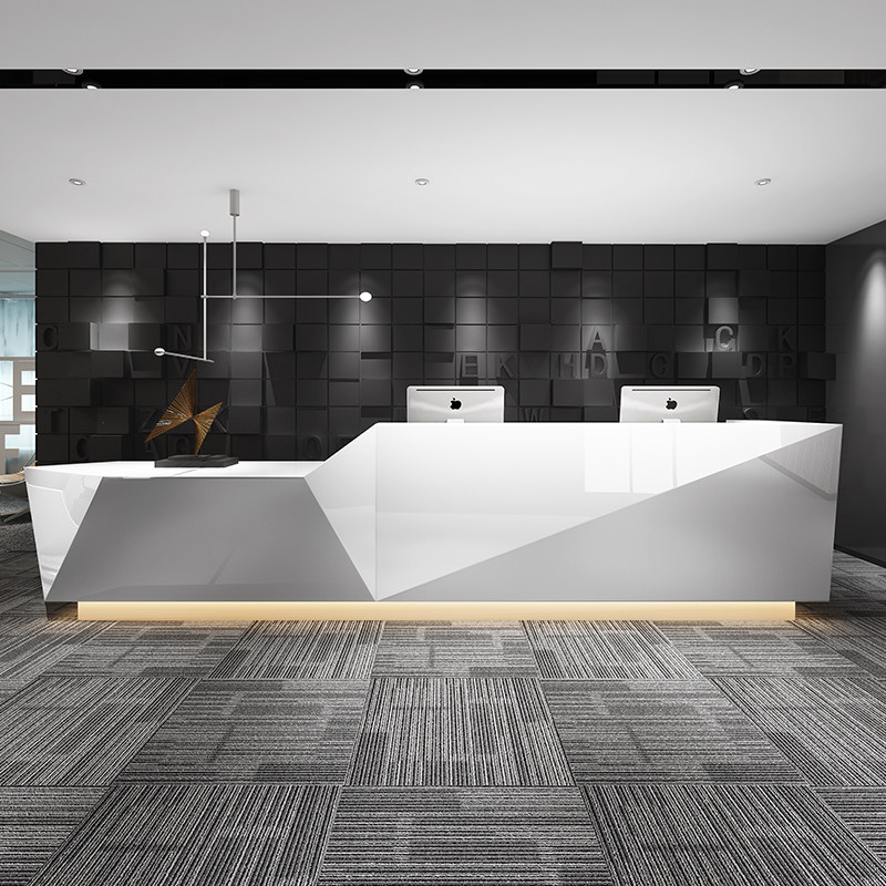 [USD 593.21] Guangzhou office reception desk white paint reception desk ...